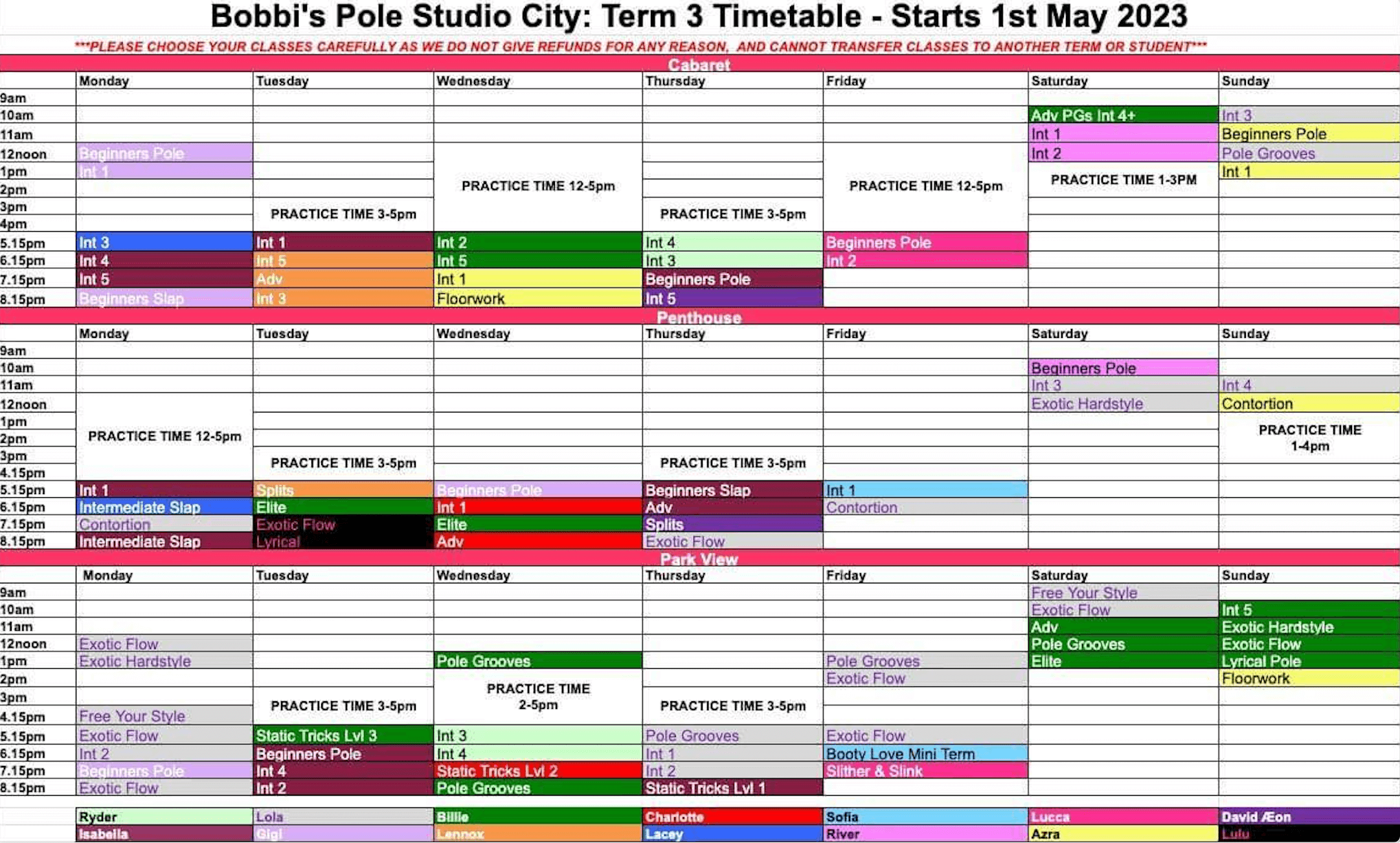 Bobbi's Pole Studio Sydney